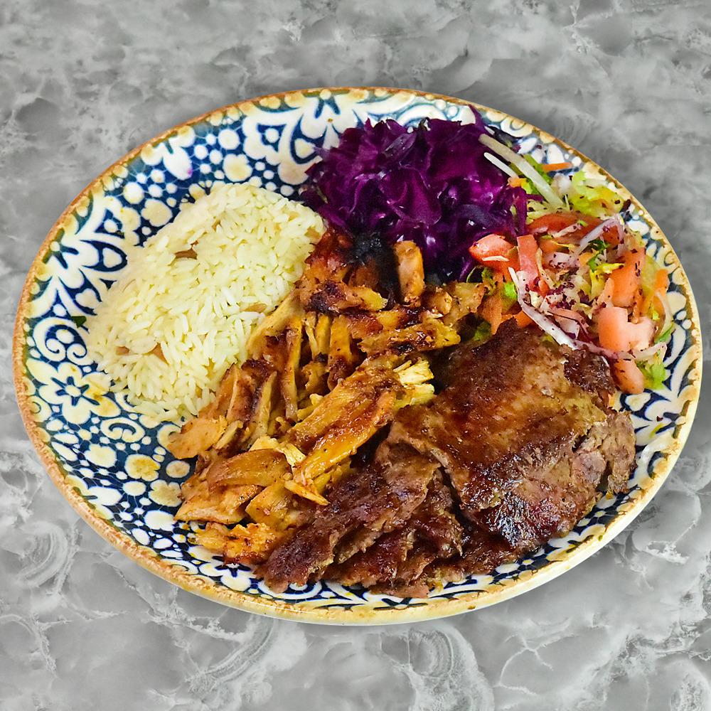 Mixed Chicken and Lamb Gyro Platter – Kestane Kebab